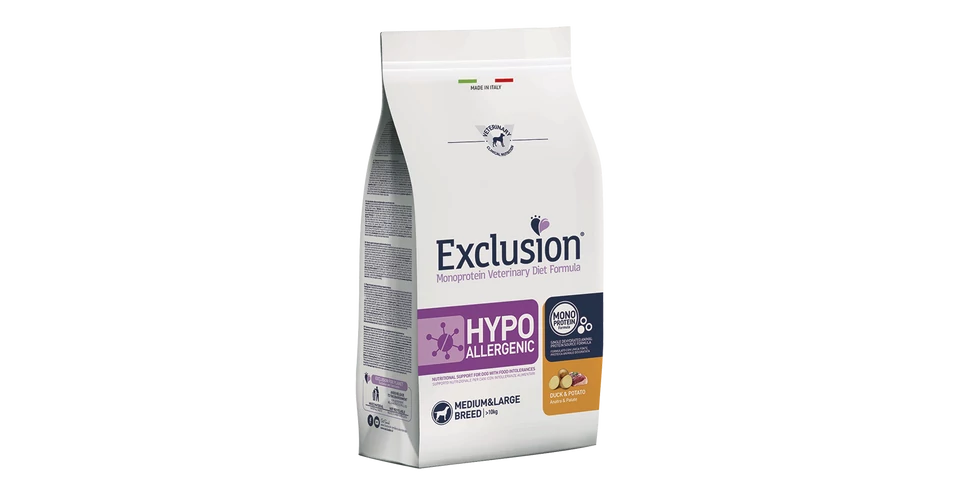Exclusion Hypoallergenic Duck & Potato Medium & Large Breed 2kg - Exclusion - Monoprotein ...