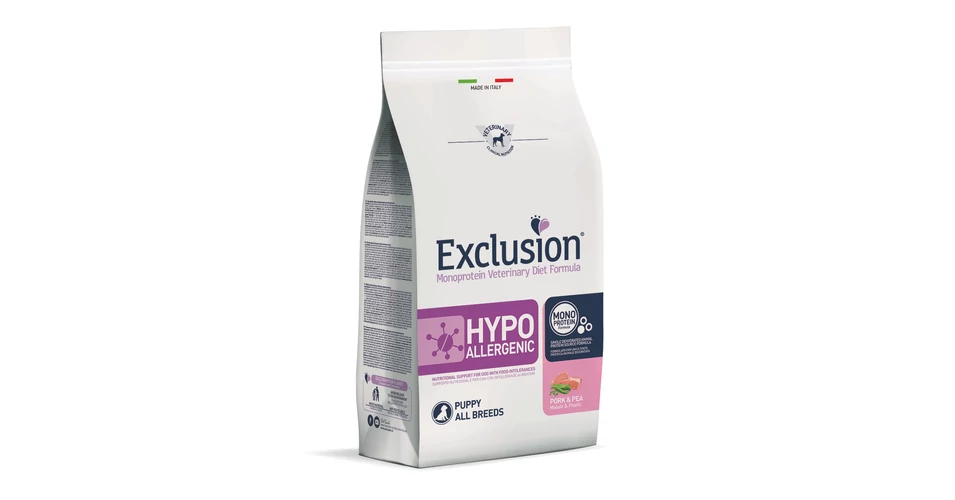 Exclusion Hypoallergenic Puppy Pork & Pea 2kg - Exclusion - Monoprotein hipoallergén eledelek